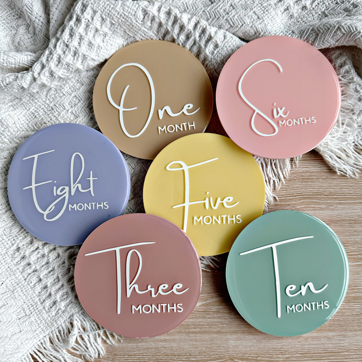Baby Milestone Discs – Within Resin Australia