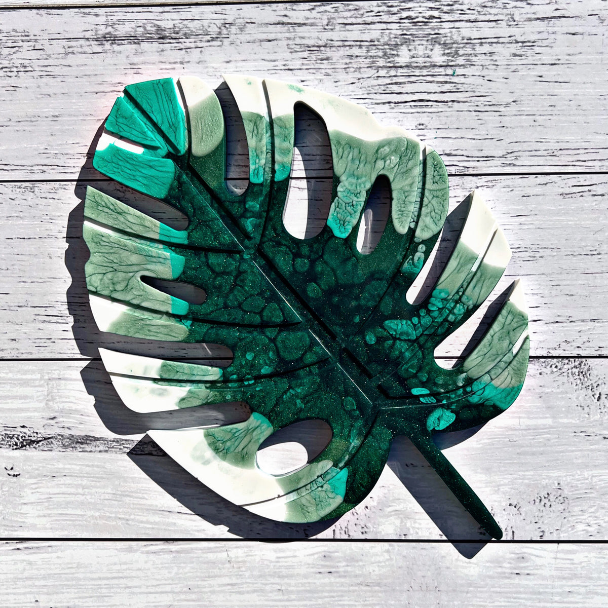 Variegated Monstera Leaf Wall Art/Table Decor – Within Resin Australia
